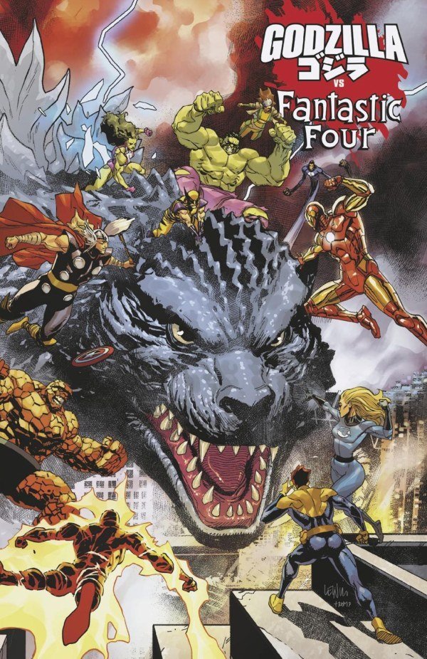 Godzilla vs Fantastic Four (Variant Cover) (Marvel Comics)