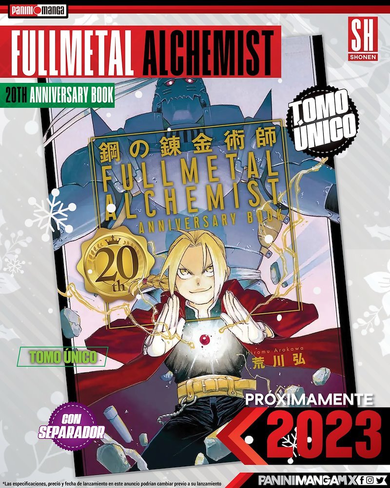 Fullmetal Alchemist 20th Anniversary Book (Panini Comics México)